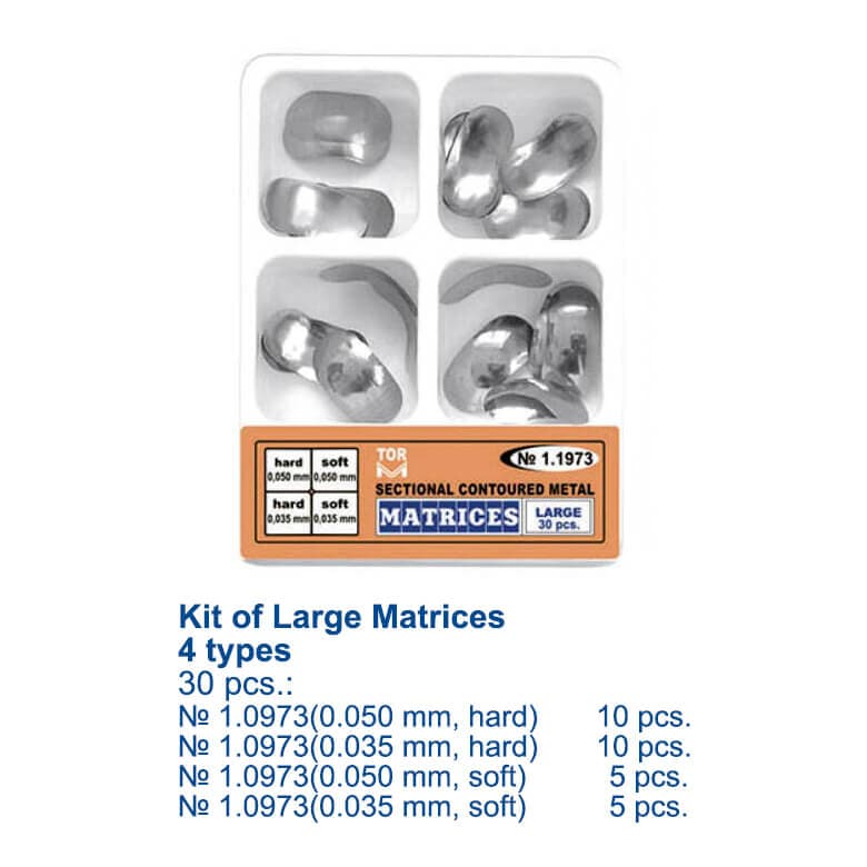 Sectional Contoured Matrices Large (Assorted Hardness), PK/30 - SOUQ DENTAL