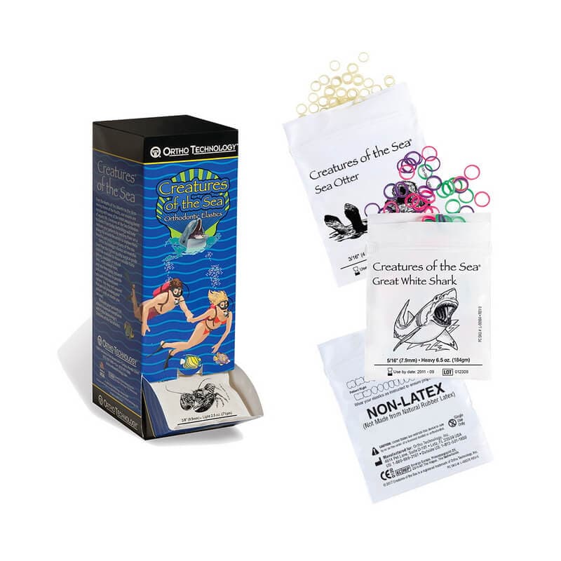 Elastics Amber Heavy 1/8" Moray Eel, PK/50 - SOUQ DENTAL